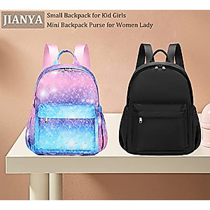 Small Backpack for Women Teen Girls Mini Backpack Purse Black Travel Daypack Daily Use Bag