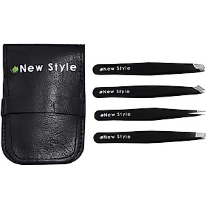 New Style Tweezers For Women And Men – Precision Eyebrow Stainless Steel Tweezer Set For Ingrown Hair, Chin, Splinter, Wig Combo Pack With Travel Case