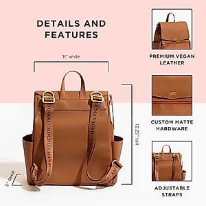 Freshly Picked Classic Mini II Diaper Bag Backpack, Wipeable Vegan Leather Harry Potter Diaper Bag, 8 Pockets (Harry Potter)