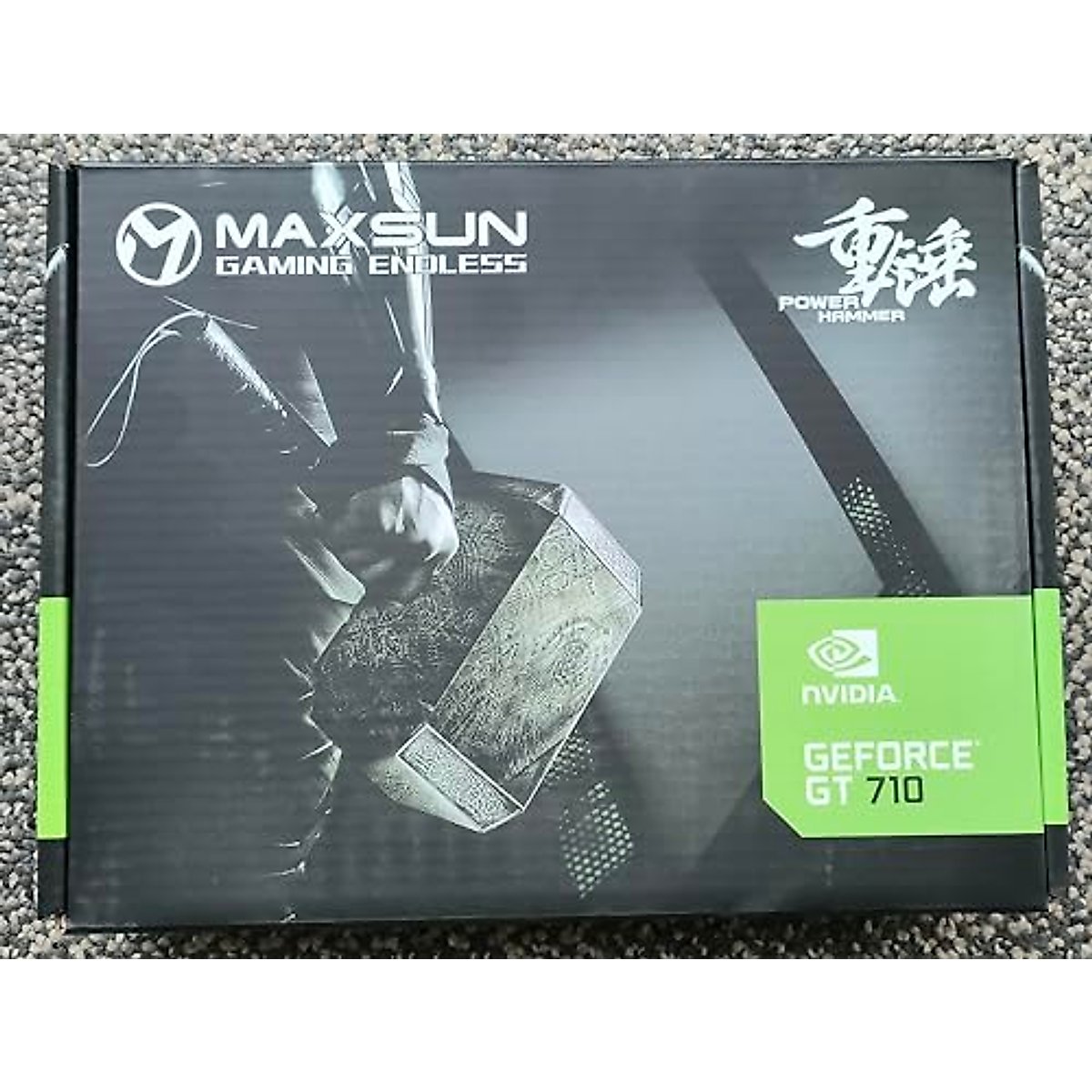 maxsun GEFORCE GT 710 2GB Low Profile Ready Small Form Factor Video Graphics Card GPU Support DirectX12 OpenGL4.5, Low Consumption, VGA, DVI-D, HDMI, HDCP, Silent Passive Fanless Cooling System
