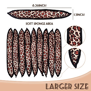 48 Pcs Soft Sleep Hair Rollers Foam Pillow Stain Heatless Curlers DIY Sponge Hair Rollers Flexible Hair Styling Tools for Long Hair Women Girls Hair Curling(Polka Dot,Cloth Cover)