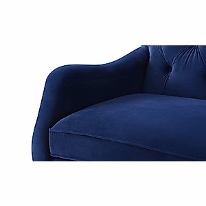 Jennifer Taylor Home Xander Tufted Sofa Metal Casters, Navy Blue