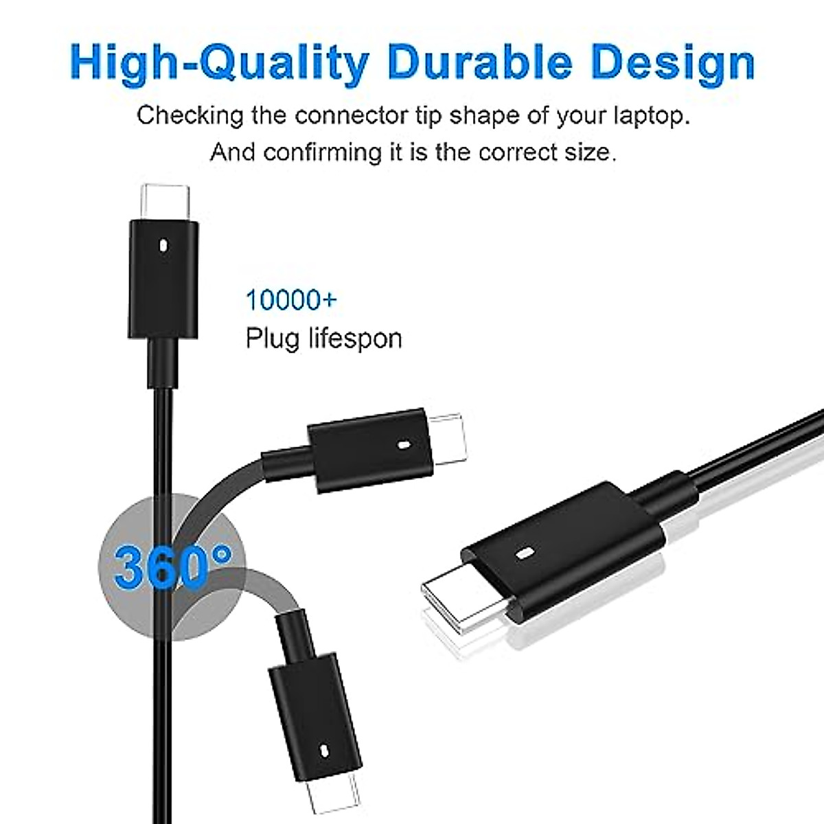 130W Dell Laptop Charger USB C Adapter for Dell XPS 15 17 9520 9510 9500 9710 Dell Precision 3560 3571 5520 5560 5570 3561 Dell Latitude 5511 5420 7410 7310 7210 9410 HA130PM170 DA130PM170 Power Cord
