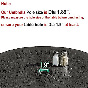 FHFO 15 FT Double Sided Umbrella Outdoor Patio Market Extra Large Umbrella with Crank for Patio, Poolside, Yard, Beige