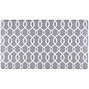 SoHome Cozy Living Kochi Antifatigue Kitchen Mat 20"x36", Snake Skin/Grey