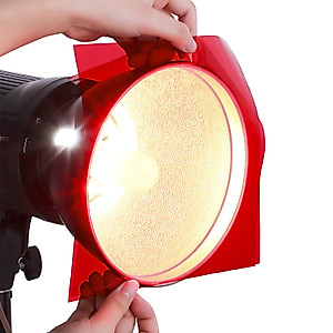 Outus Cello Sheets Cellophane Wraps, 8 by 8 Inch, 8 Colors, 104 Pieces (Red)