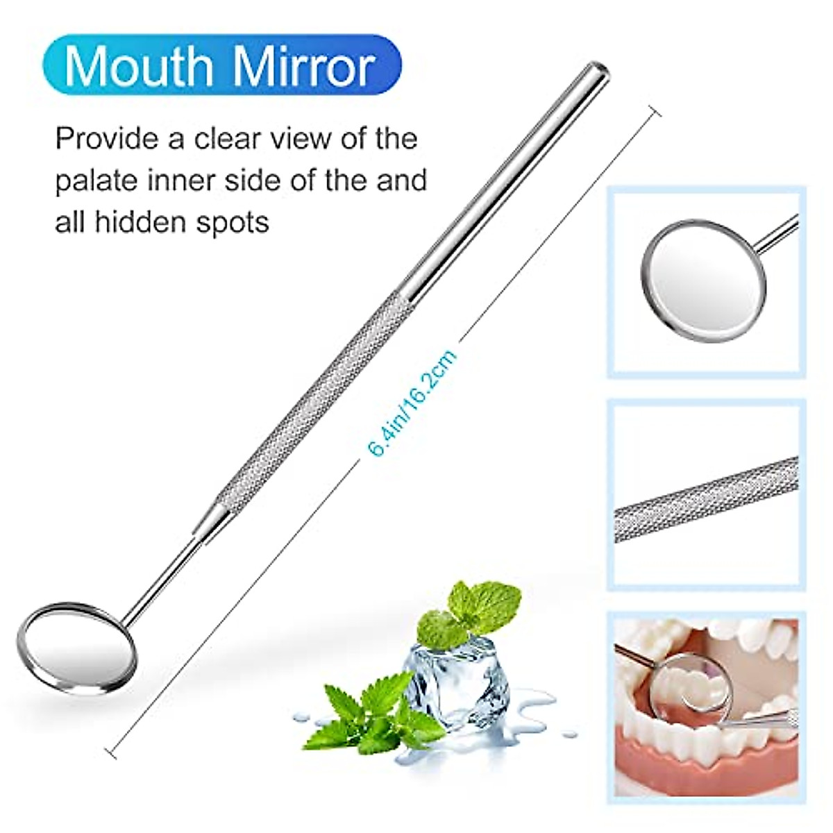 Dental Tools, Sopito 3PCS Teeth Cleaning Tools Stainless Steel Dental Scraper, Scaler Pick Plaque Remover Set