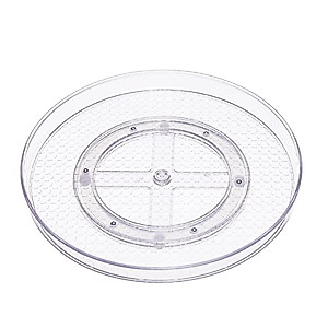 Amazon Basics Clear Lazy Susan Turntable Organizer, 12-Inch, 2-Pack
