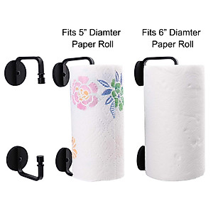 LEVOSHUA Magnetic Paper Towel Holder Paper Towel Rack Tower Bar for Refrigerator, Metal Cabinet，Grill, Garage, Toolbox, Kitchen Black