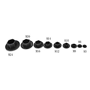 Screw Wholesale 20PCS Black Hex Socket Allen Bolt Screw Nut Hexagon Head Cover Cap Protector Fasteners Screws Covers Caps M5-12 - (Size: M6)