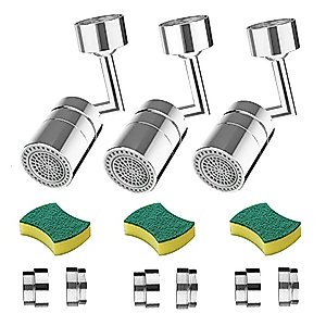 2 Mode 720 Degree Swivel Universal Faucet Splashback Sink Attachment, Kitchen and Bathroom Faucet Extender, Faucet washface Adapter（1pcs）