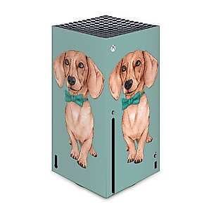 Head Case Designs Officially Licensed Barruf Dachshund, The Wiener Art Mix Vinyl Sticker Gaming Skin Decal Cover Compatible With Xbox Series X Console