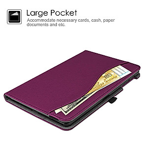 Fintie Case for Samsung Galaxy Tab A 10.1 2019 Model SM-T510/T515/T517, Multi-Angle Viewing Stand Cover with Pocket, Purple