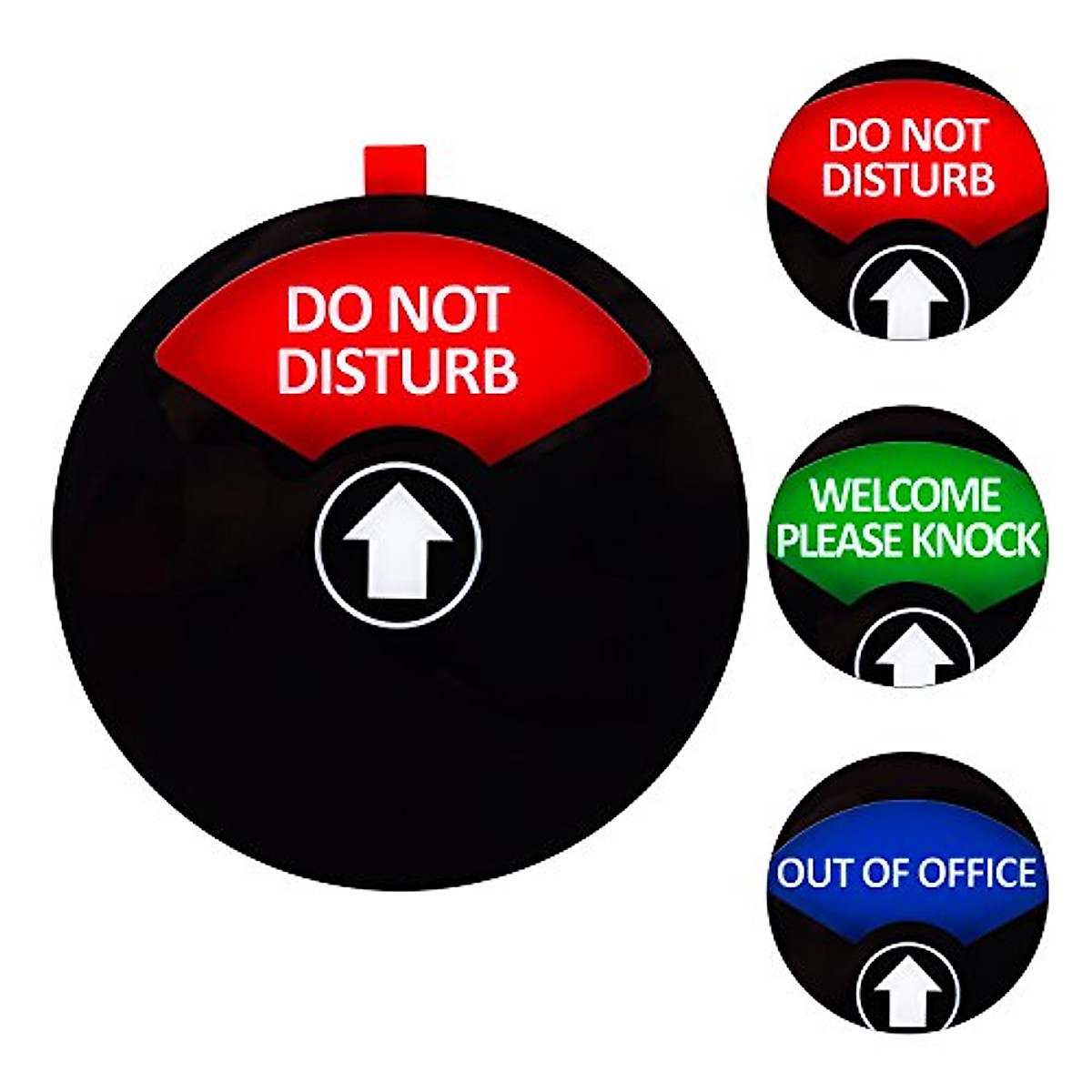 Kichwit Privacy Sign, Do Not Disturb Sign, Out of Office Sign, Welcome Please Knock Sign, Office Sign, 5 Inch, Black