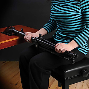 On-Stage SM7312W Conductor Music Stand with Wide Wooden Bookplate