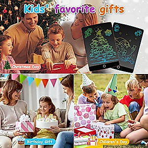 2 Pack LCD Writing Tablet, 8.5 Inch Electronic Drawing Pad, Colorful Toddler Doodle Board,Educational Learning Gifts for Kids Age 3 4 5 6 7 8 Years Old Girls Boys (Blue+Pink)