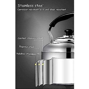 Tea Kettle Stovetop Whistling Tea Kettle Stainless Steel Whistling Tea Kettle Stovetop Tea Pots For Stove Top Tea Kettle Teapot Stove Top Kettle Tea Kettle for Stove Top