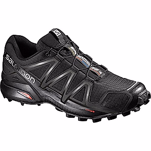 Salomon Men's Speedcross 4 Trail Running, Black/Black/Black Metallic, 10.5