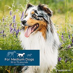 Wondercide - Flea & Tick Dog Spot On - Flea, Tick, and Mosquito Repellent, Prevention for Dogs with Natural Essential Oils - Up to 3 Months Protection - Medium 3 Tubes of 0.10 oz