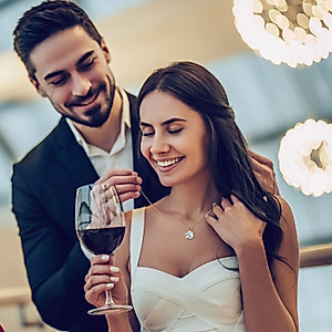 Moissanite Necklace for Women, Brass, Moissanite