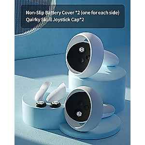 Battery Covers for Meta Quest 2 Controller,DUXICEPIN Replacement Battery Covers kits,Granular non-slip design,Replacement Parts Accessories,Compatible with Oculus Quest 2 Controller