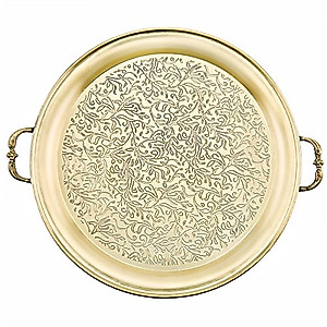 Old Dutch 214CC Cairo Etched Tray, 18", Gold