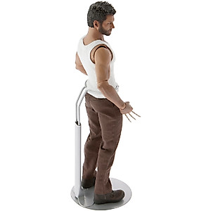 Plymor DSP-60S Silver Adjustable Doll Stand, fits 10, 11, 12, 13, and 14 inch Dolls or Action Figures, Waist is 2 to 2.5 inches Wide, 5.5 to 7 inches Around, Pack of 2