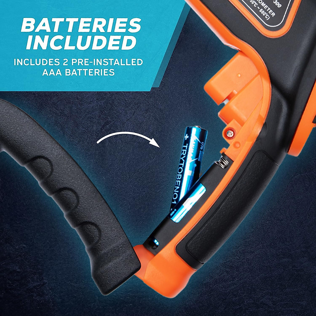 KIZEN Infrared Thermometer Gun (LaserPro LP300) - Handheld Heat Temperature Gun for Cooking, Pizza Oven, Grill & Engine - Laser Surface Temp Reader -58F to 1112F - NOT for Humans