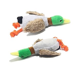 Pet Dog Squeaky Toy for Small Medium Large Dogs Chewing Plush Toy Simulation Wild Duck Interactive Toy