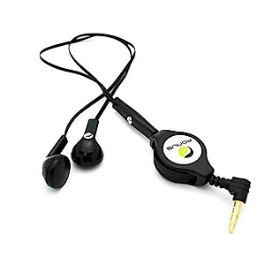 Retractable Earphones Headphones 3.5mm w Mic Hands-Free for Moto G Stylus, Headset Handsfree Earbuds Earpieces Compatible with Motorola Moto G Stylus