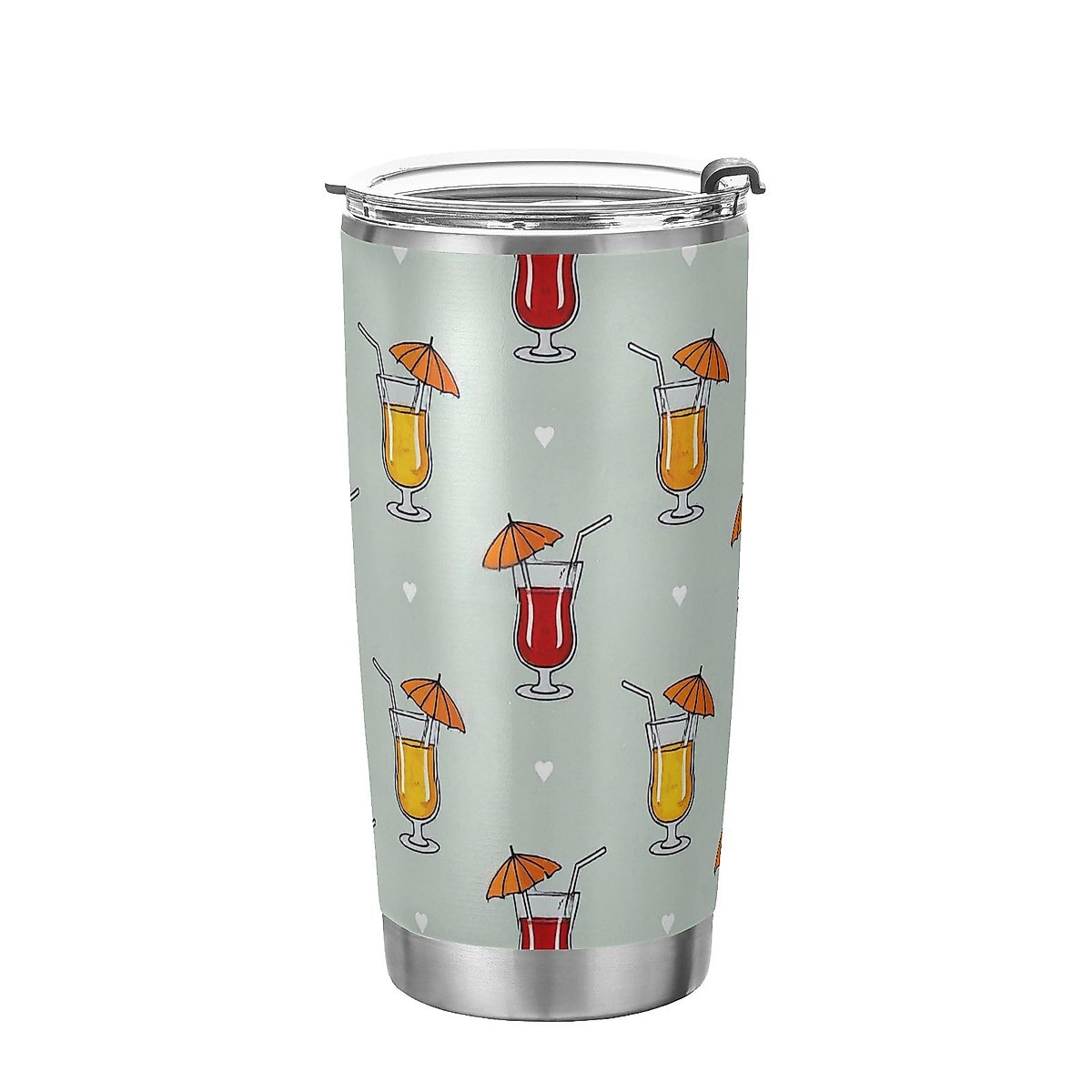 HXshaoye juice sunshade heart grey colorful Stainless Steel cups for hot and cold with Straw Lid coffee mug with lid for hot and cold drinks simply modern mug 20 oz vasos para cafe caliente termico