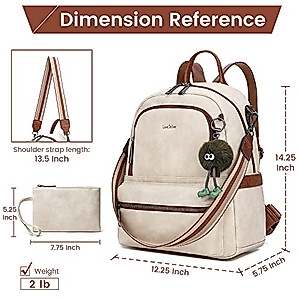 Love Deliver Leather Purse Backpack for Women Fashion Designer Ladies Shoulder Bags Travel Backpack With Wristlets