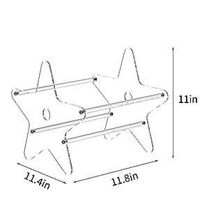 Vinyl Record Storage Stand, Acrylic Vinyl Record Storage Holder, Clear CD Organizer Holder for Single and Gatefold Albums