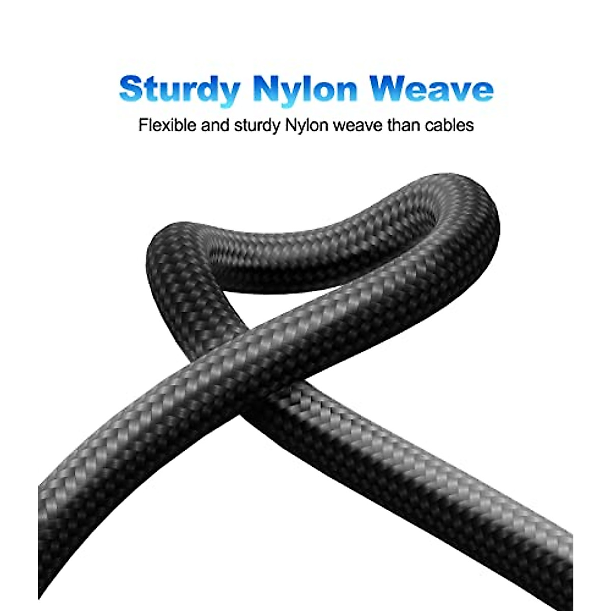 COCIMA TRRS 3.5mm Audio Cable [6.6ft/2M] 4-Pole Microphone Male to Male Nylon Braided AUX Cable Cord Stereo for Headphones Car Home Stereos Speakers Tablets martphones & More