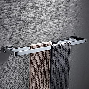 Bath Towel Bar Solid All Copper Double Rod Towel Rail, Bathroom Towel Rack, High-end Towel Bar Hardware Pendant Towel Holder (Color : 40CM)