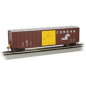 Bachmann Trains - 50' Outside Braced Box Car with Flashing End of Train Device - Conrail #166313 - HO Scale, 14907