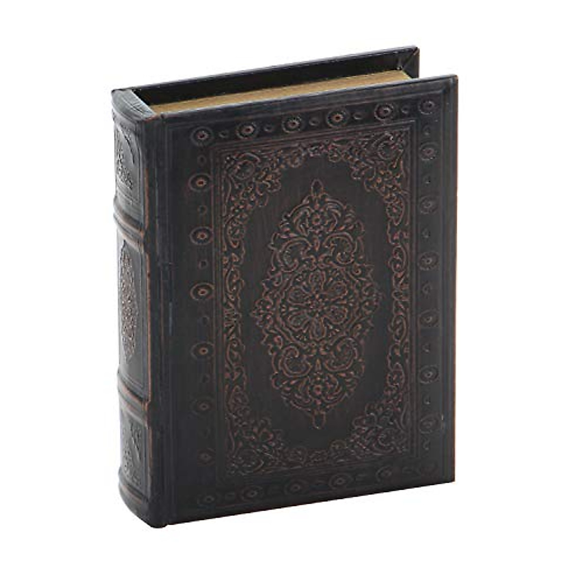 Deco 79 Traditional Wood Rectangle Box, Set of 3 13", 10", 8"H, Dark Brown