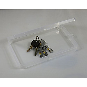 Clear Plastic Flat Rectangle Storage Box for Beads and Tools, 4-Inch by 7-Inch