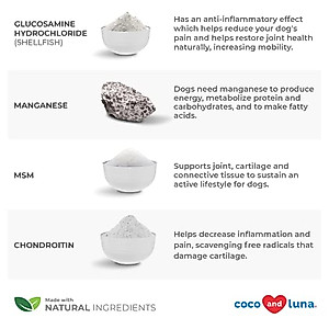 Joint Supplement for Dogs - 120 Chewable Tablets - Glucosamine for Dogs - with Chondroitin, MSM & Manganese - Hip & Joint Supplement for Dogs Mobility Support & Dog Joint Pain Relief