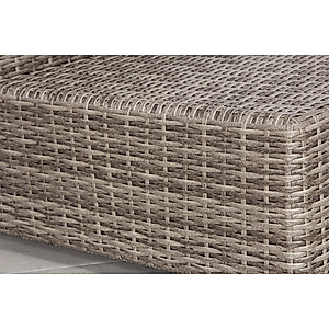 Century Modern Outdoor Marina Collection Patio Sofa Set, All Weather Wicker Rattan Outdoor Seating Aluminium Frame Resort Grade Furniture with Cushioned Seat by 2 Piece [CM-4900] (Club Chair)