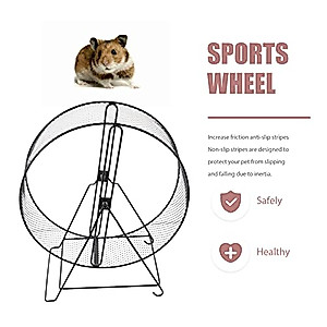Balacoo Chinchilla Wheel Silent Hamster Exercise Wheels- Hamster Running Exercise Wheel- Hamster Running Wheels with Adjustable Stand for Hamsters Small Animals 10 Inch
