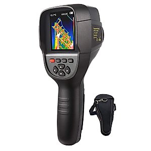 220 x 160 IR Resolution HTI Thermal Imager, Handheld 35200 Pixels Thermal Imaging Camera with 3.2" Color Display Screen(Battery Included)