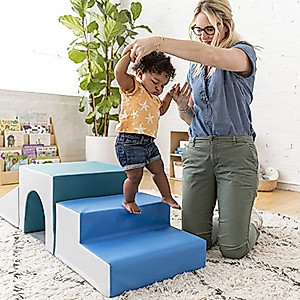 ECR4Kids SoftZone Single Tunnel Climber, Toddler Playset, Contemporary, 3-Piece