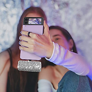 iWALK USB C Portable Charger 4500mAh Ultra-Compact Shiny Small Power Bank Compatible with Samsung Galaxy Z Flip4/3,S23,S21,S20,S10,S9,S8,Note 21/20/10/9/8,LG V35/G8/7,Google Pixel 6 Pro/4,Silver