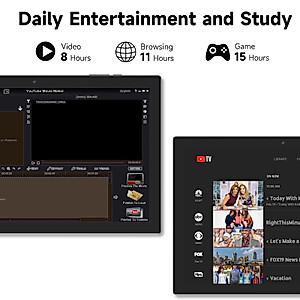 CUPEISI Android 12 Tablets, 10.1 inch Tablet 2GB+32GB Quad-Core Tablet, FHD 1280x800 Display Tablet, 6000mAH Battey, 8MP Dual Camera, Games, Wi-Fi, BT Tableta PC(Silver)