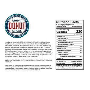 Little Debbie Donut Sticks 6 Individually Wrapped Snack Cakes, 10 OZ Box