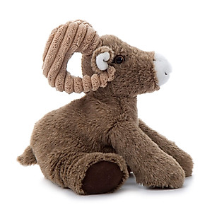 The Petting Zoo Big Horn Sheep Stuffed Animal Plushie, Gifts for Kids, Wild Onez Wildlife Animals, Sheep Plush Toy 9 inches
