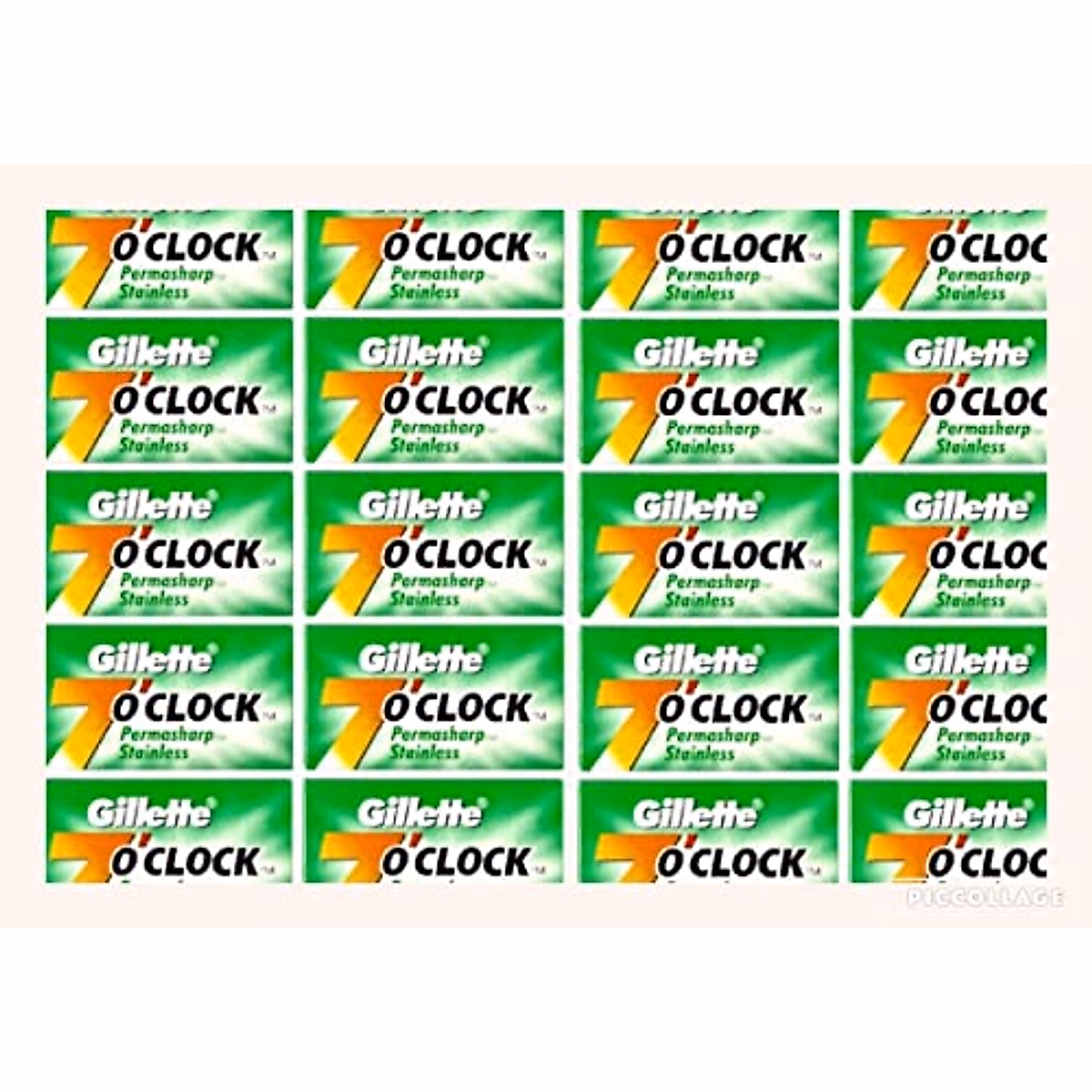 7 O'clock Super Stainless Double Edge Safety Razor Blades , 5 Count (Pack of 20)