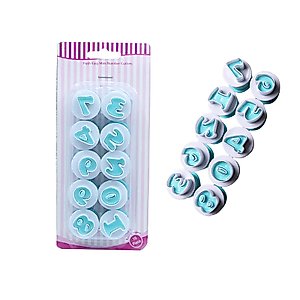 0-9 Numbers Cake Mold, Fondant Cookies Plunger Cutter Mold, DIY Chocolate Sugarcraft Stamp Impress, Numbers Cookie Cutters, Cookie Mold, Cookie stamp, Number Fondant Mold DIY Biscuit Cake Molds