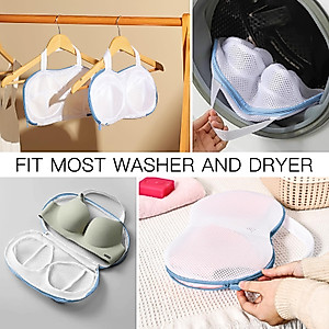 Bra Washing Bags for Laundry, 5 Pcs Bra Laundry Bags for Washing Machine and 5 Pcs Honeycomb Mesh Laundry Bags, Lingerie Bags for Washing Delicates, Bra Washer Protector for Laundry